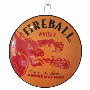 Fireball | Art | Fireball Whisky Yellow 5 Round Dome Sign Tastes Like ...